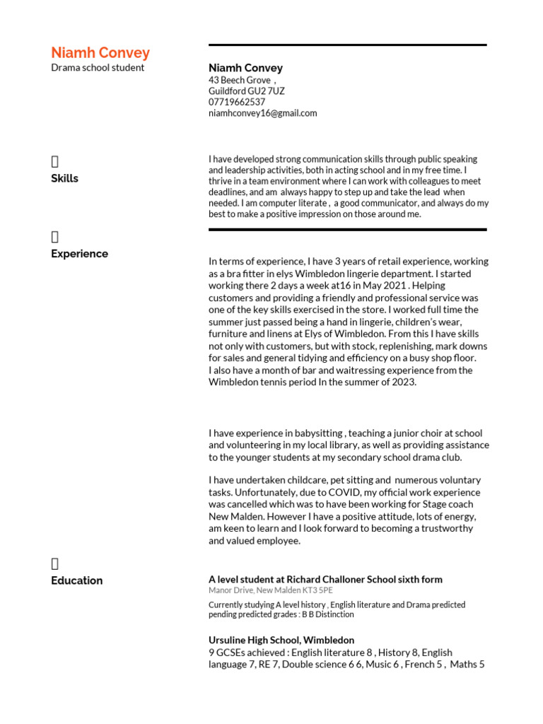 CV Upload | PDF