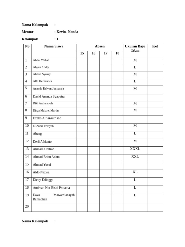 Kelompok TSBM 2024 | PDF