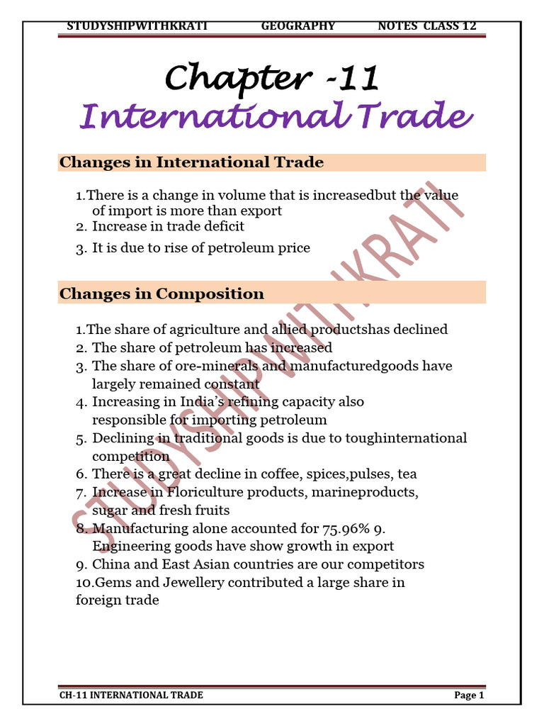 CH-8 International Trade | PDF