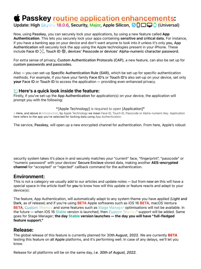 PDF-Passkey Routine Application Enhancement-18.0.6 | PDF