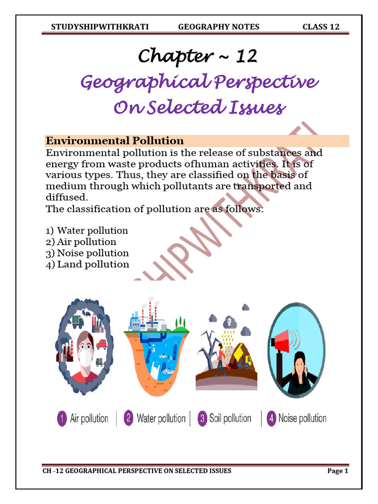 Geographical Perspective On Selected Issues: Chapter 12 | PDF