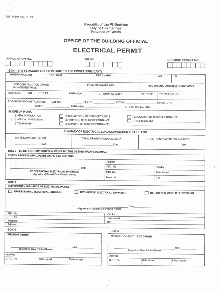 WP Electrical Permit | PDF