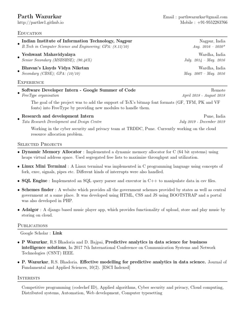 Parth Resume | PDF