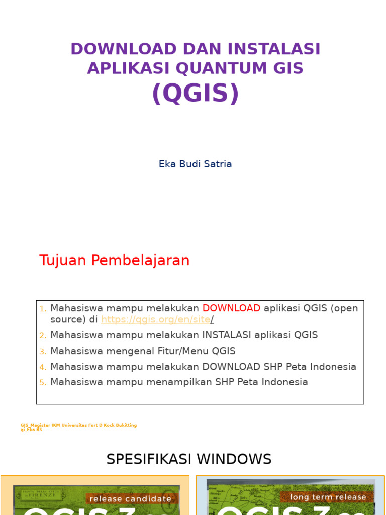 GIS - 2 - Download & Instalasi QGIS | PDF