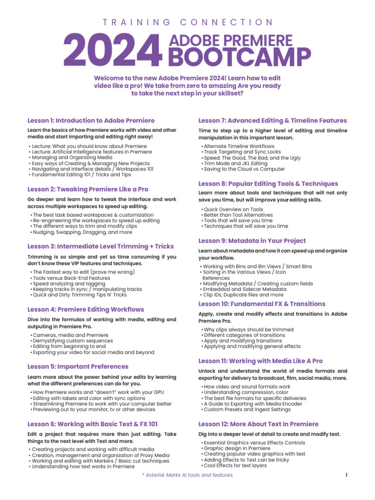 Premiere Pro Bootcamp | PDF