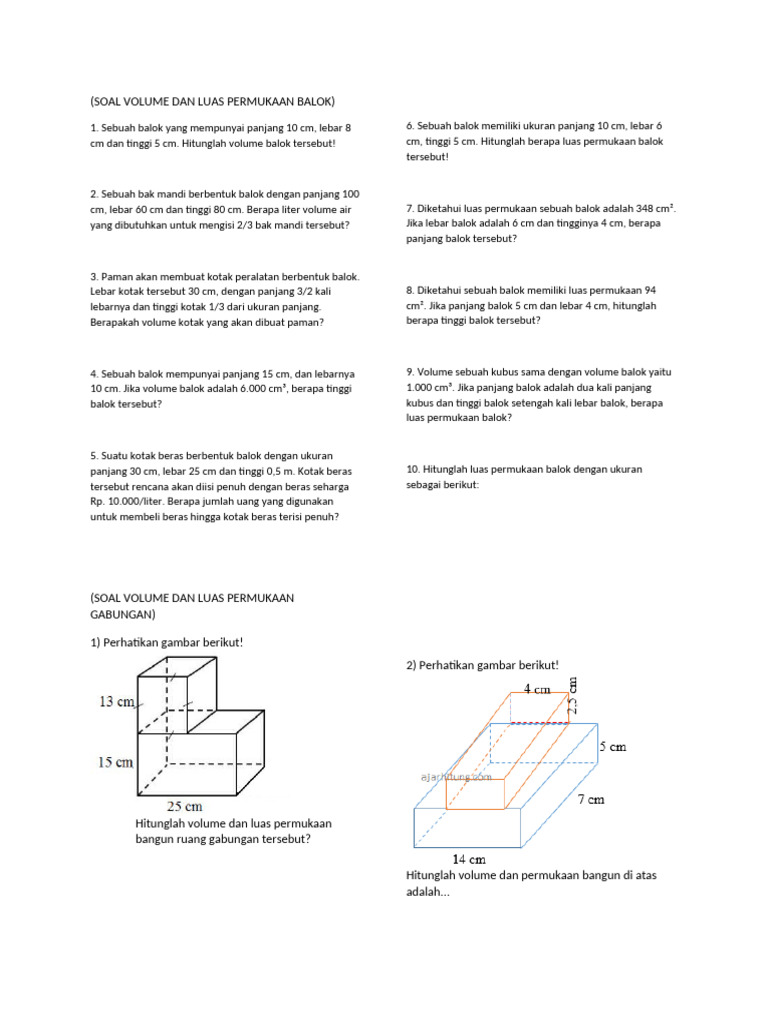 Soal Balok Dan Gabungan | PDF