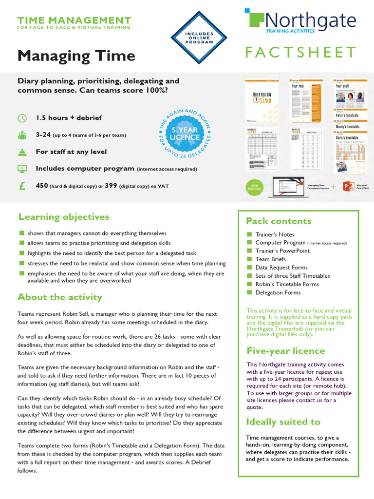 Northgate Managing Time Factsheet | PDF