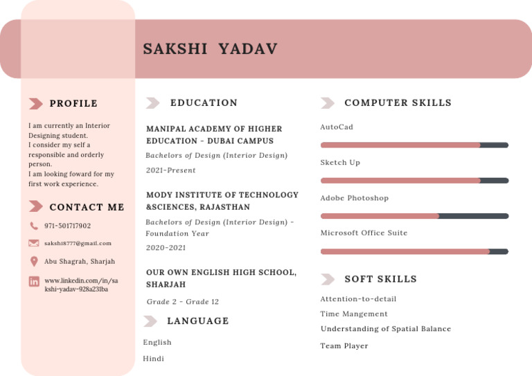 Sakshi Yadav: Profile | PDF