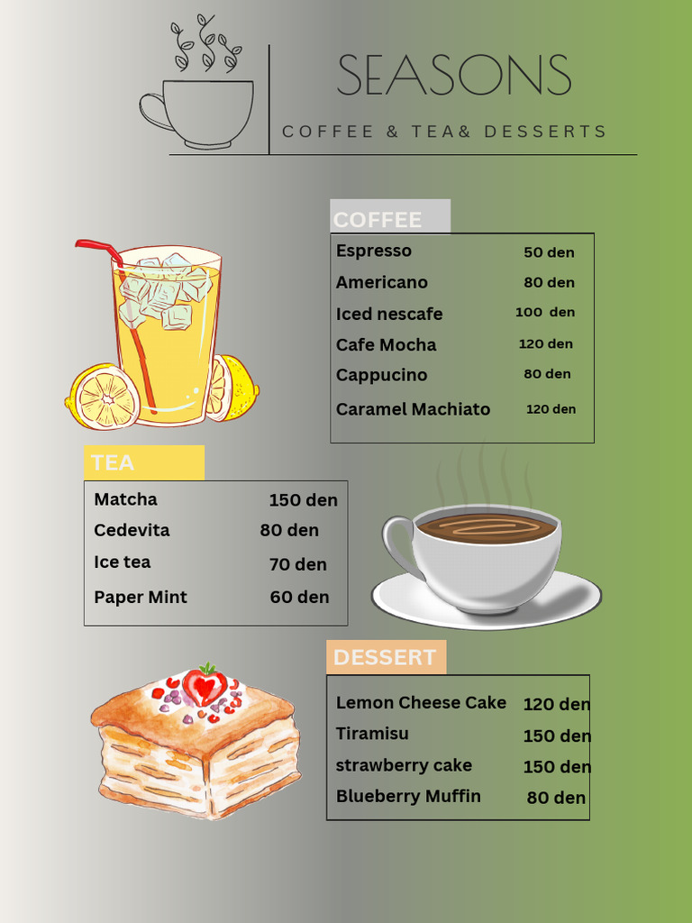 Cafe Menu | PDF