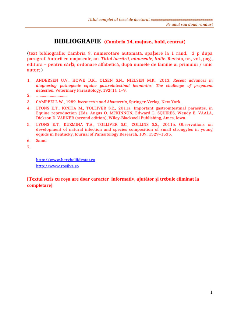 6.macheta D1 Bibliografie Teza B5 | PDF