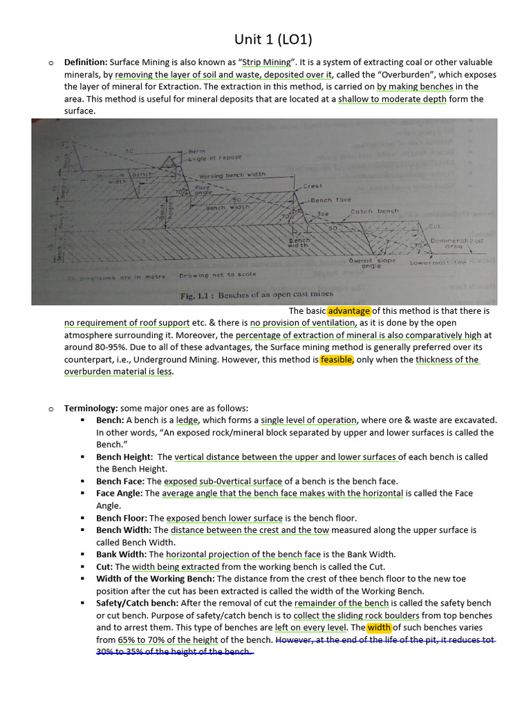 Unit 1 (LO1) : Definition | PDF | Coal Mining | Home & Garden
