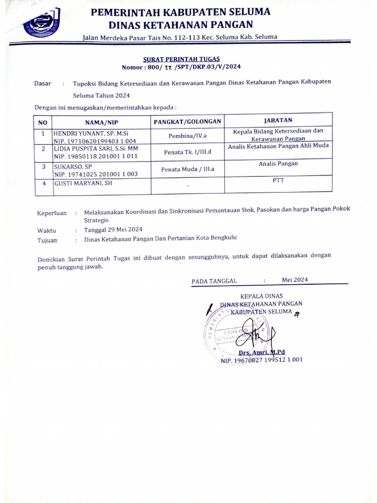 SPT Tanggal 29 Mei 2024 | PDF