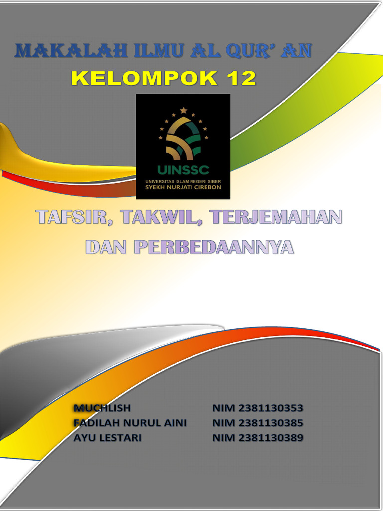 Makalah Tafsir Takwil Dan Terjemah Pdf
