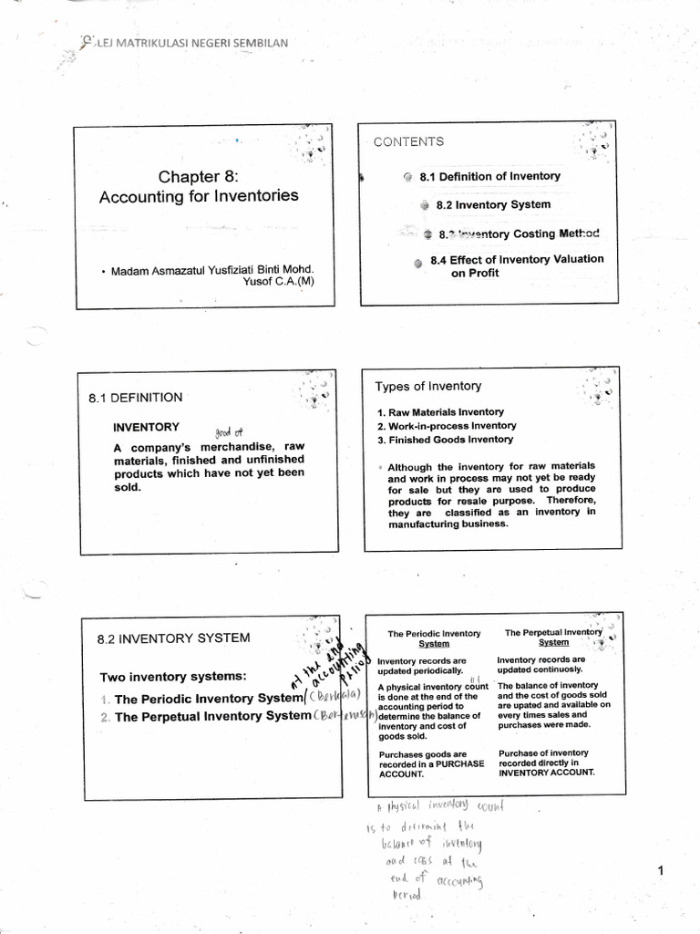 Chapter 8 - Accounting For Inventories | PDF