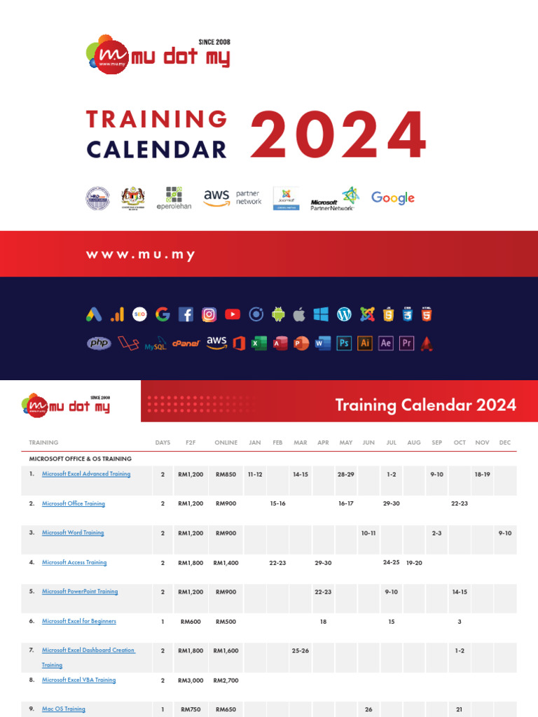 Training Calendar | PDF