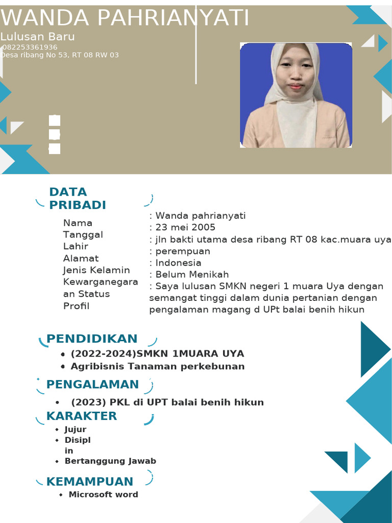 CV Wanda Pahrianyati | PDF