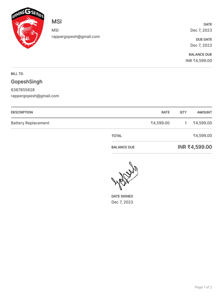 Invoice | PDF