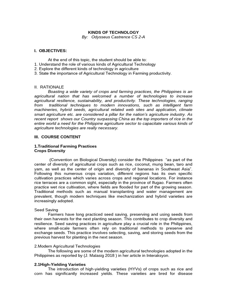 Activity - Report-Format Final | PDF | Agriculture | Rice