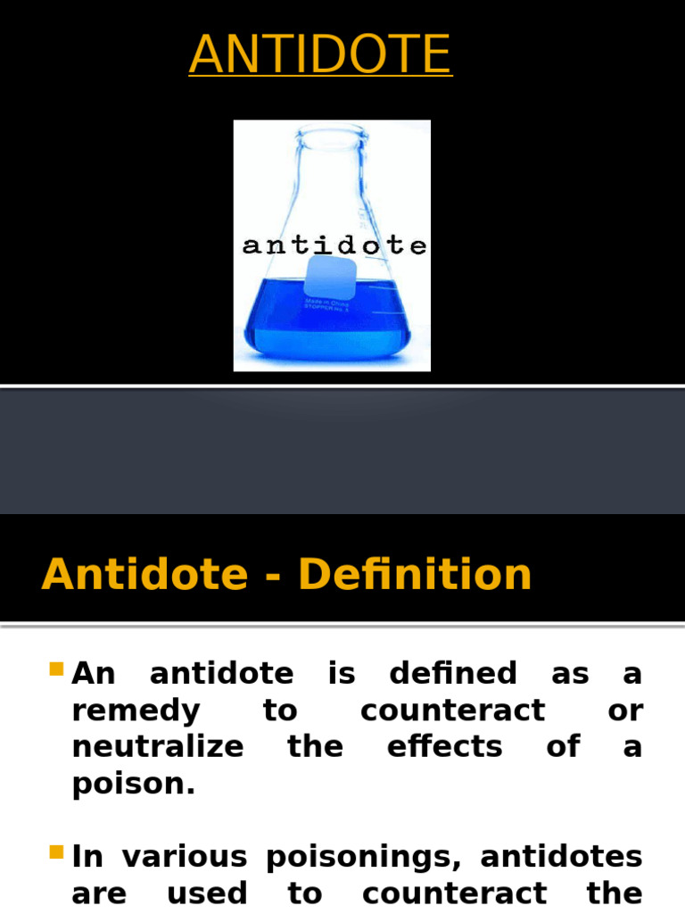 Antidotes and Its Clinical Applications | PDF