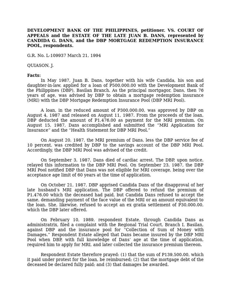 DBP VS Ca 231 Scra 270 - 043838 | PDF