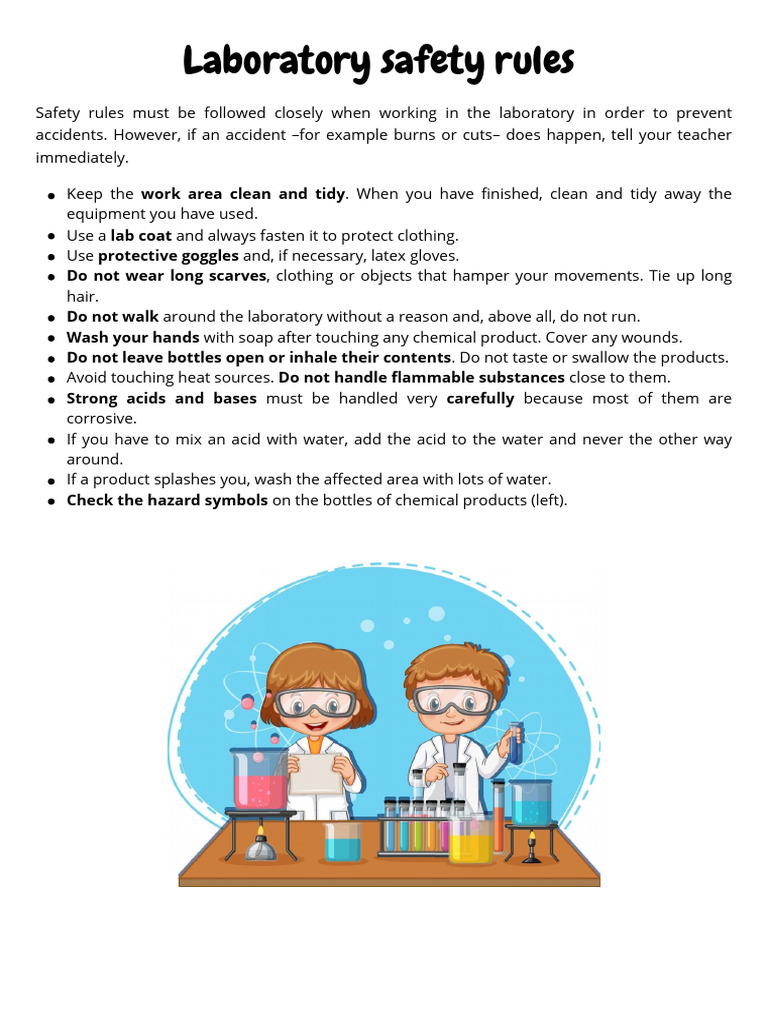 Laboratory Safety Rules | PDF