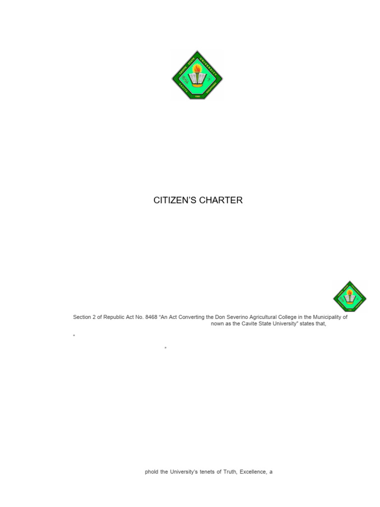 Cvsu Citizens Charter 2020 | PDF
