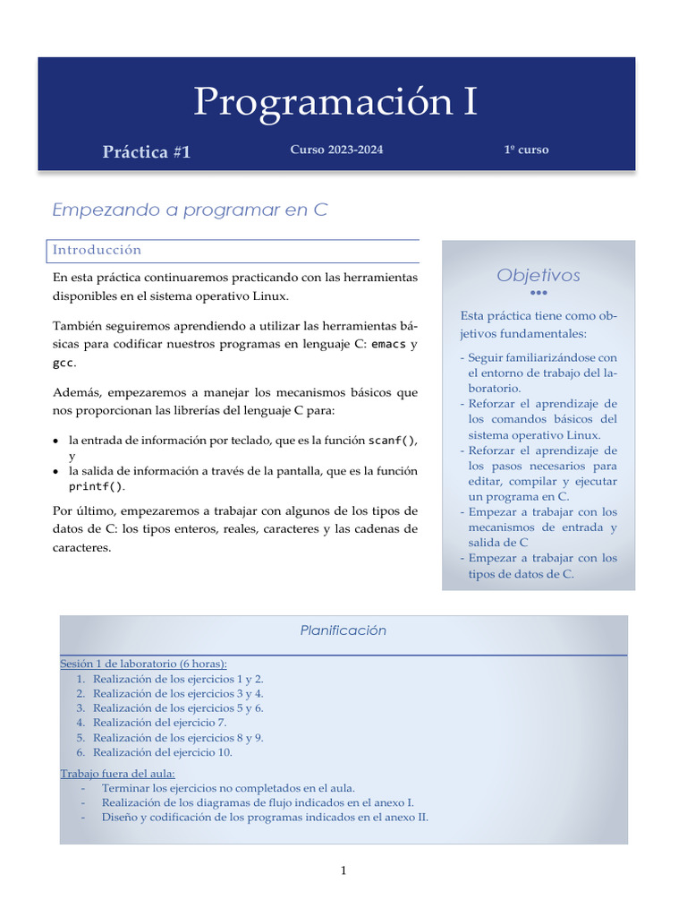 PI Practica 01 2324 | PDF | Programación | Programa de computadora