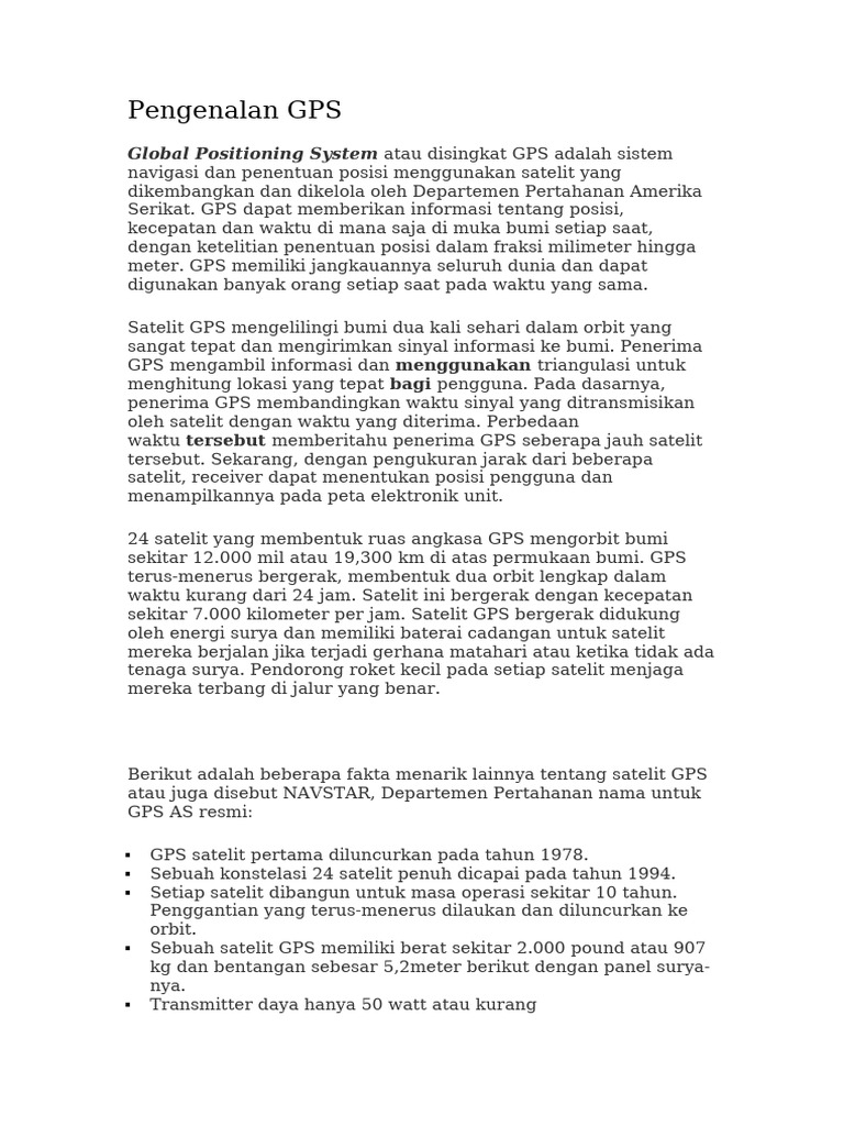 Pengenalan GPS | PDF