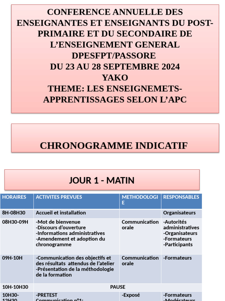 Chronogramme JPP 2024 | PDF