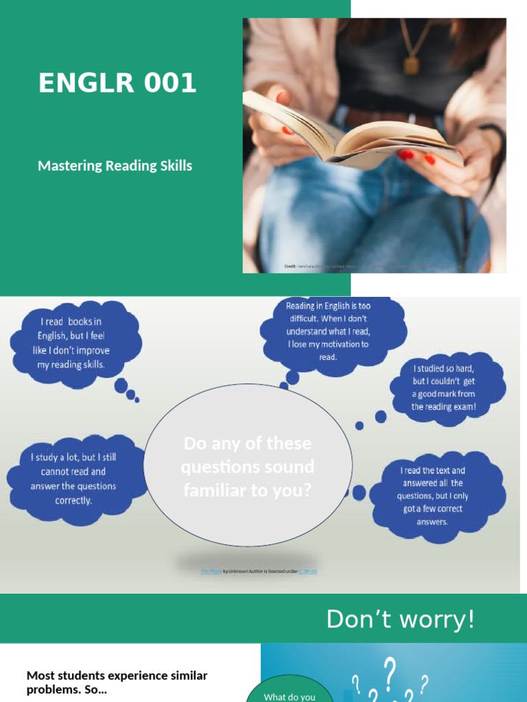 ENGLR001 - Mastering Reading Skills | PDF