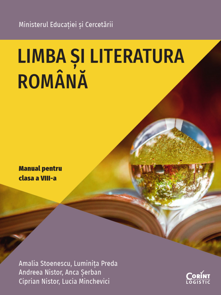 Pagini Extrase Manual Clasa A VIII-a Limba Și Literatura Română ...