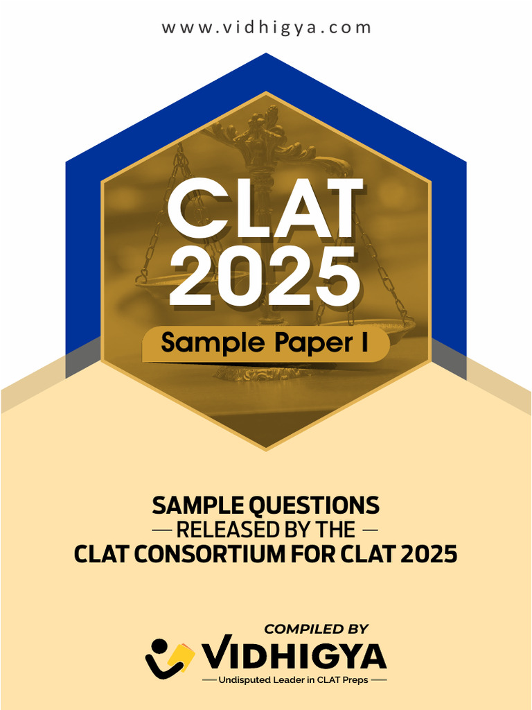 CLAT 2025 Sample Paper 1 All Subjects | PDF | Technology & Engineering