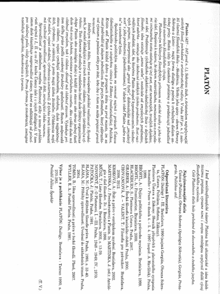 Citanie 1 PLATON | PDF