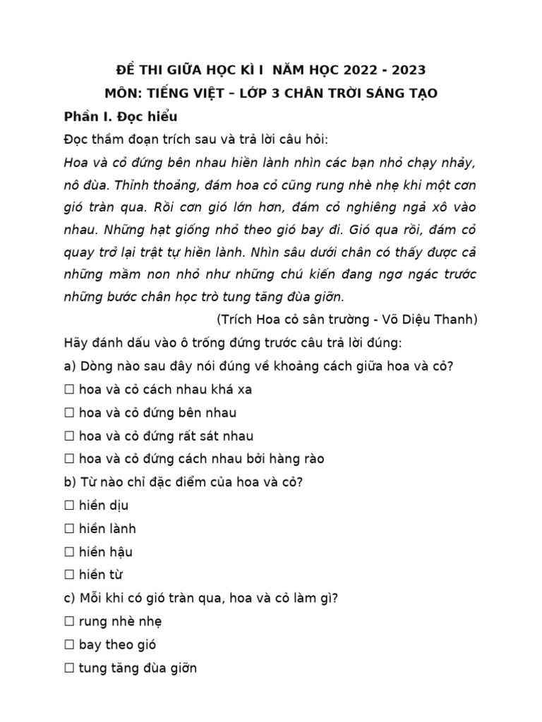 De 1 Gki Tiengviet3 CTST | PDF