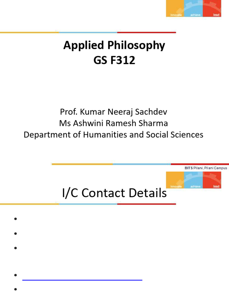 Applied Philosophy Slides | PDF