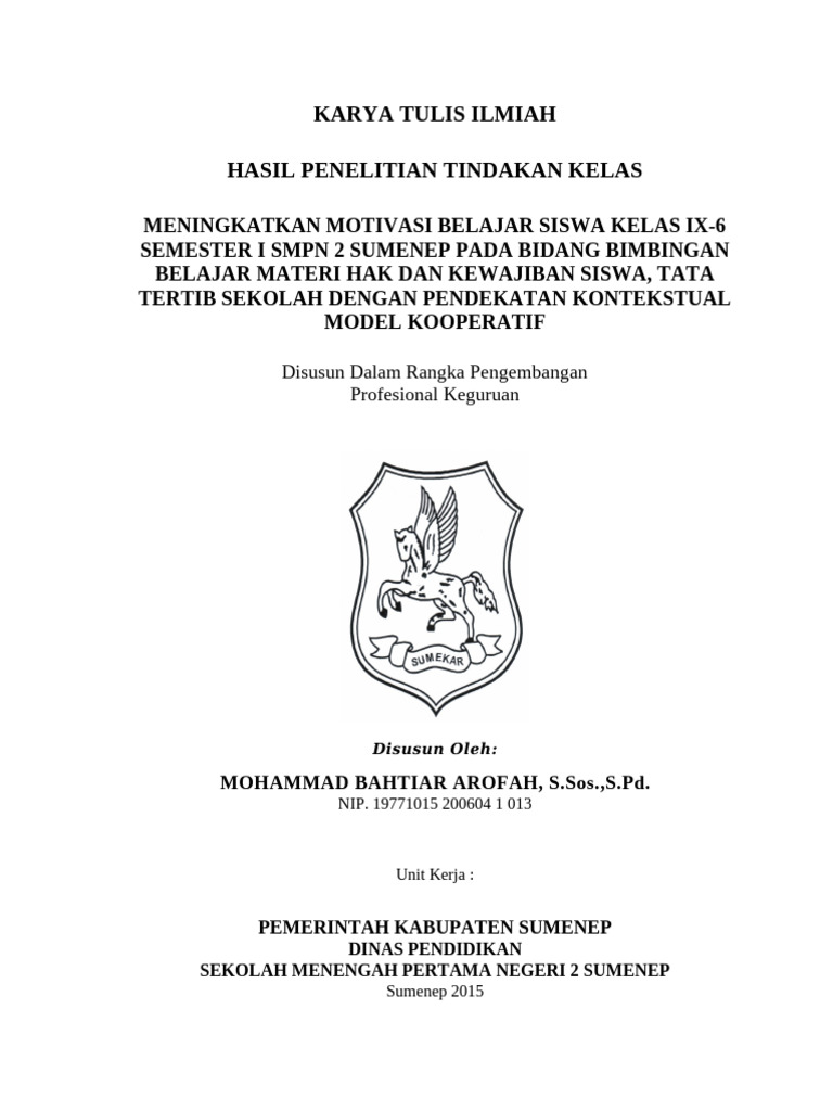 PTK Model Cooperative - Halaman Depan | PDF
