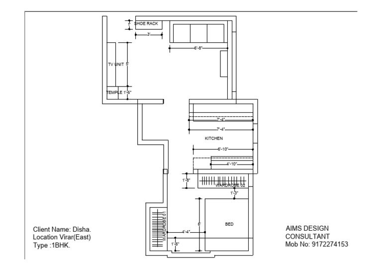 Disha 1bhk Floor Layout | PDF