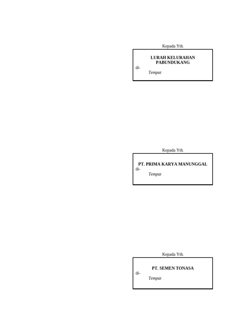 Format Amplop RMP | PDF
