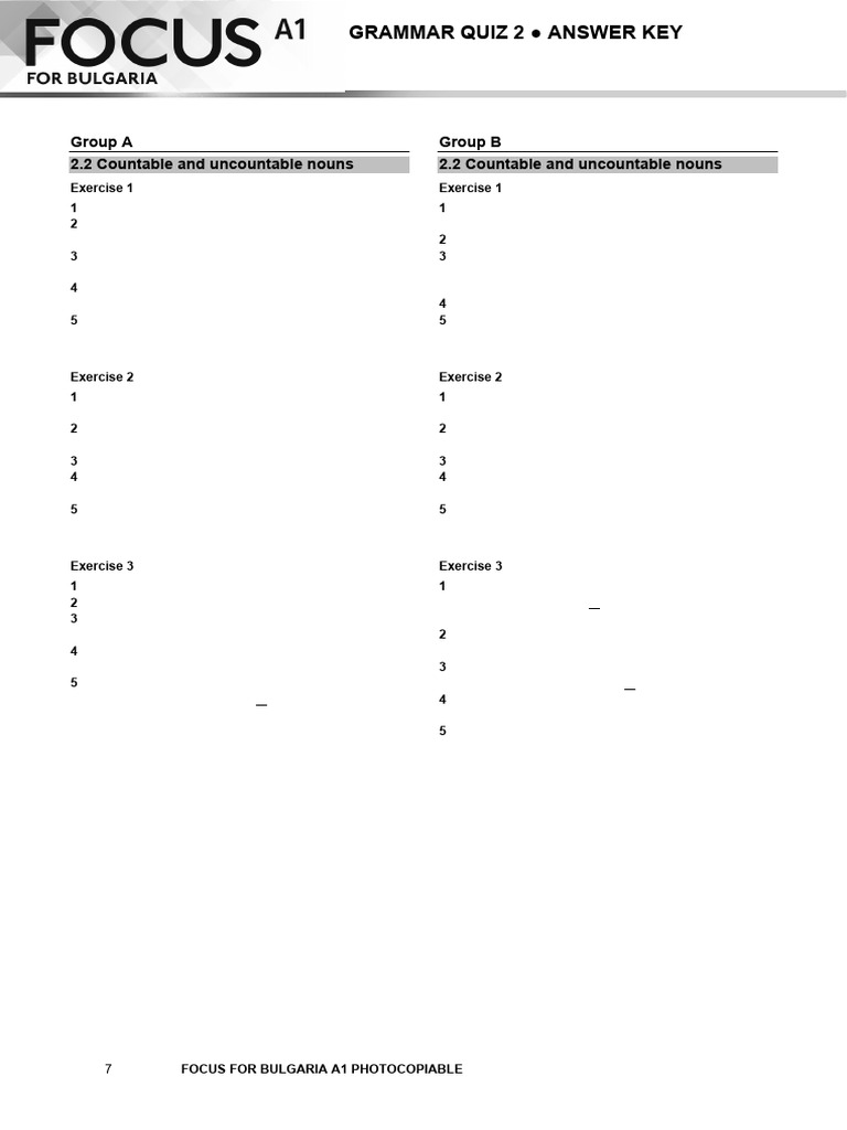 Grammar Quiz 2 AK | PDF