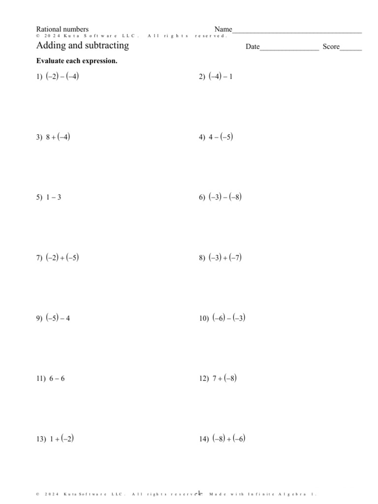 Adding and Subtracting | PDF