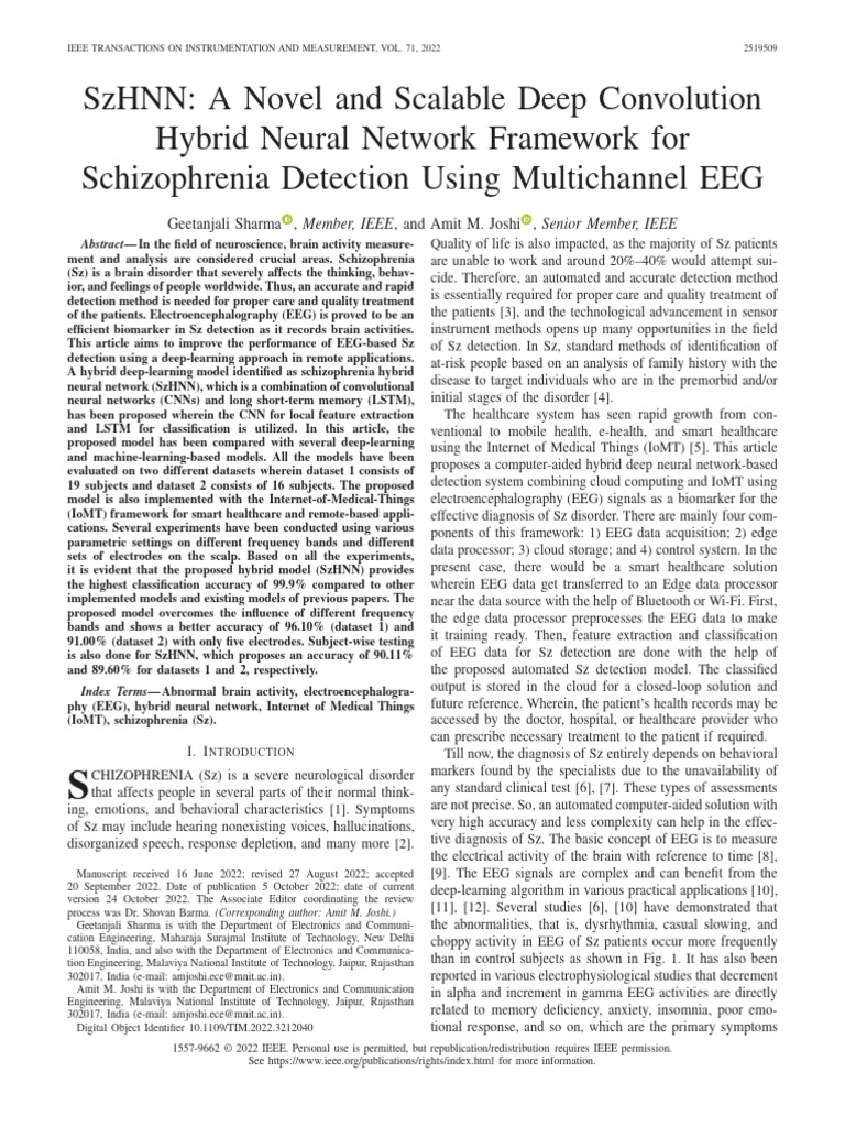 SZHNN A Novel and Scalable Deep Convolution Hybrid Neural Network Framework For Schizophrenia ...