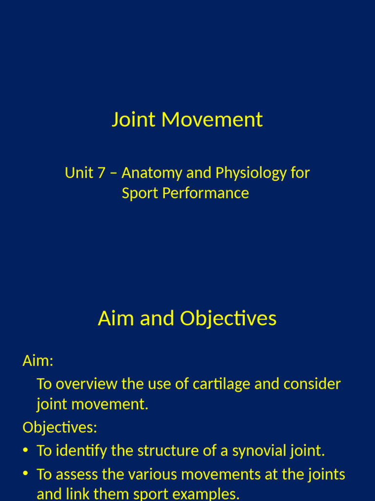 Joint Movement | PDF