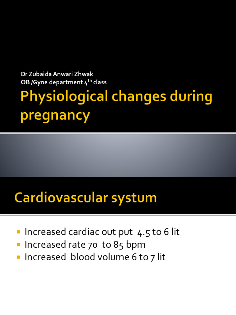 Physiologic Changes | PDF