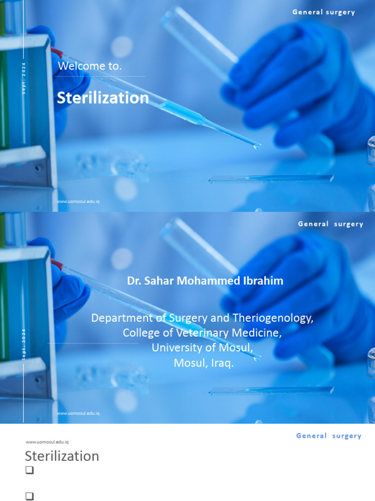 Lecture 4 - Sterilization | PDF | Sterilization (Microbiology) | Disinfectant