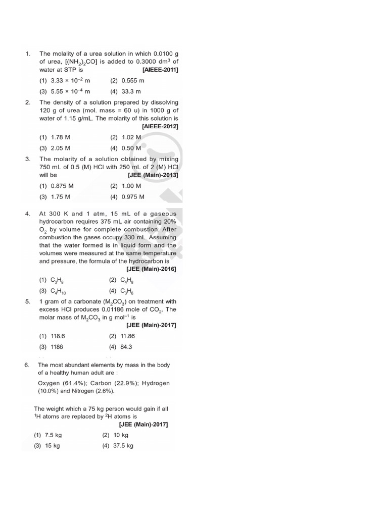 CH - 1 - SOME BASIC CONCEPTS OF CHEMISTRY PDF | PDF