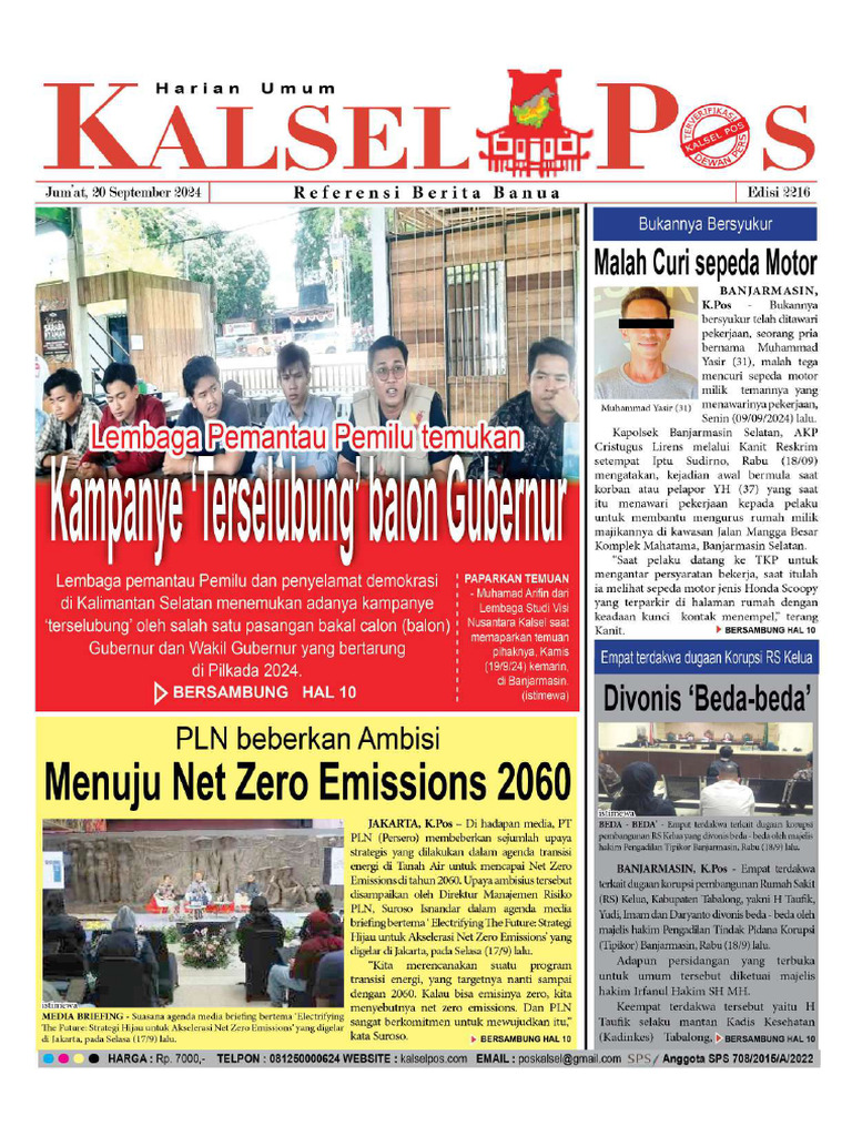 Epaper Kalsel Pos Jumat 20 September 2024 | PDF
