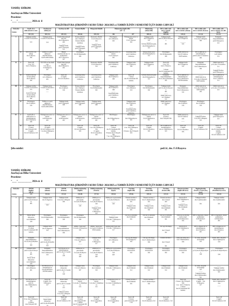 Ders Cedveli I Kurs | PDF