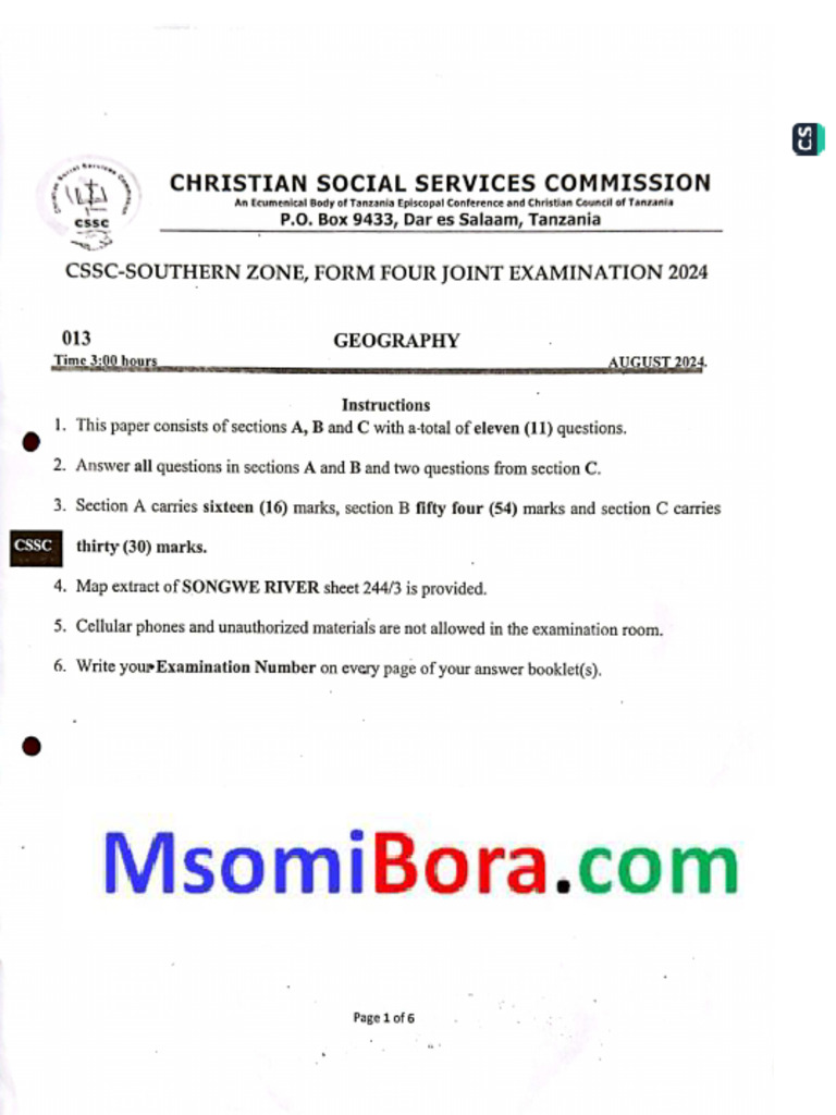 GEO CSSC SOUTHERN 2024 | PDF