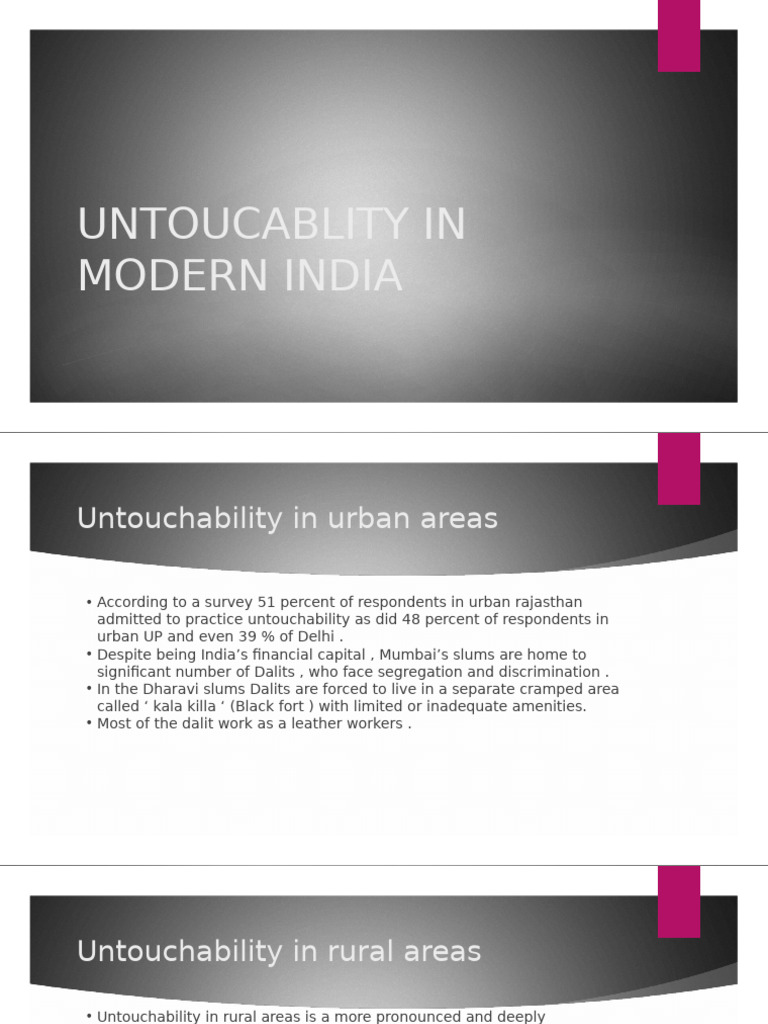 Untouchability in Modern India | PDF
