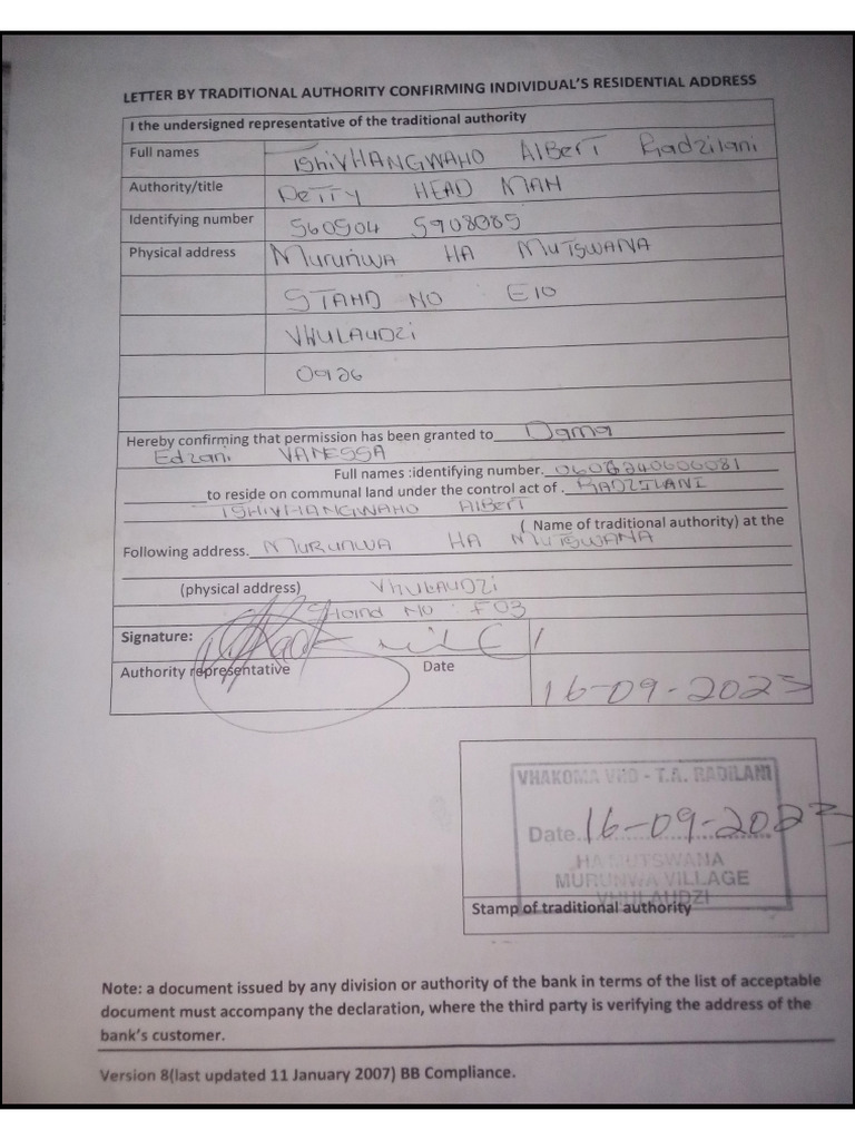 Proof of Residence | PDF